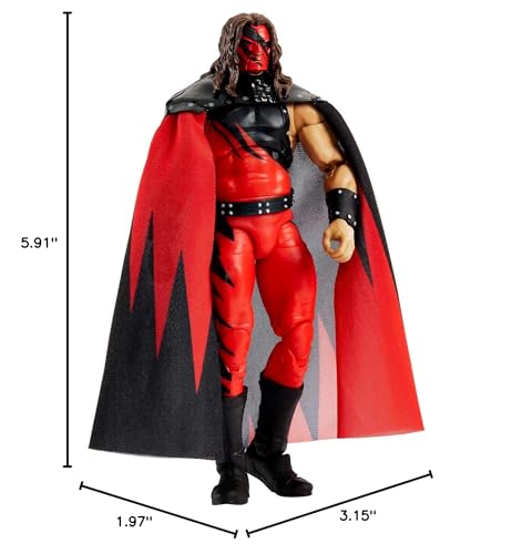 Mattel Ultimate Edition Kane Action Figure, 6-inch Collectible with Interchangeable Head, Swappable Hands & Entrance Cape for Ages 8 Years Old & Up