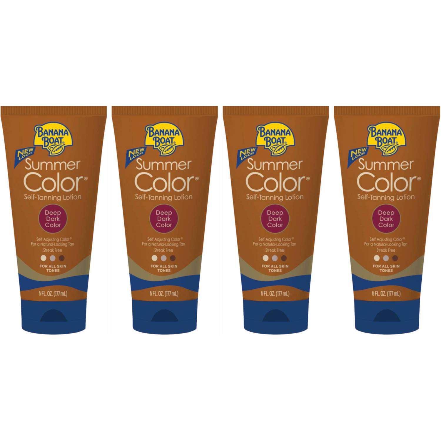 Summer Color Self Tanning Lotion - Deep Dark Color, 6 Ounces each (Value Pack of 4)