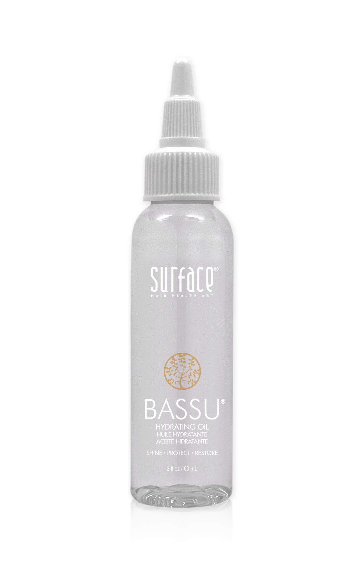 Surface Hair Bassu Hydrating Oil: Hair Oil with Flax Seed, and Aloe Vera, Moisturize and Hydrate Repair Damaged Hair, Color Safe, 2 Fl Oz