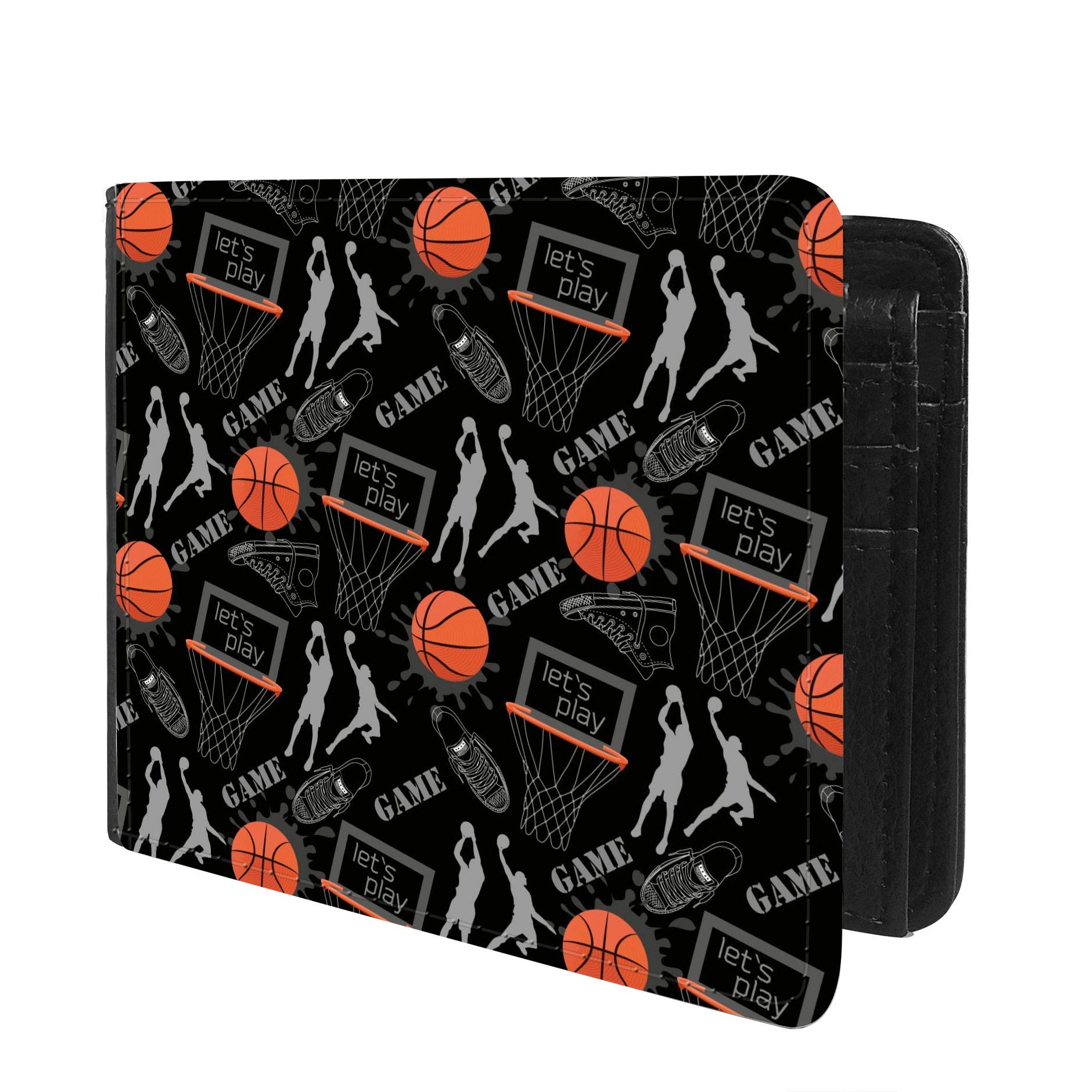 Ztion Unique Desige Pattern - Basketball Player Pattern, Slim Front Pocket Wallet Billfold RFID Blocking