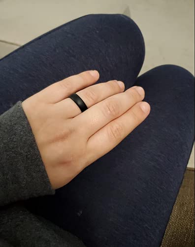 Qinaoco Silicone Wedding Bands Women Jewelry Set