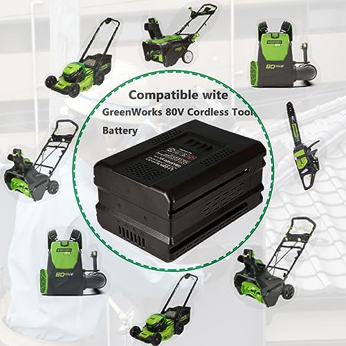 H-ANT 6000mAh Battery Replacement Compatible with GreenWorks 80V Battery GBA80150 GBA80200 GBA80250 GBA80300 GBA80400 GBA80500