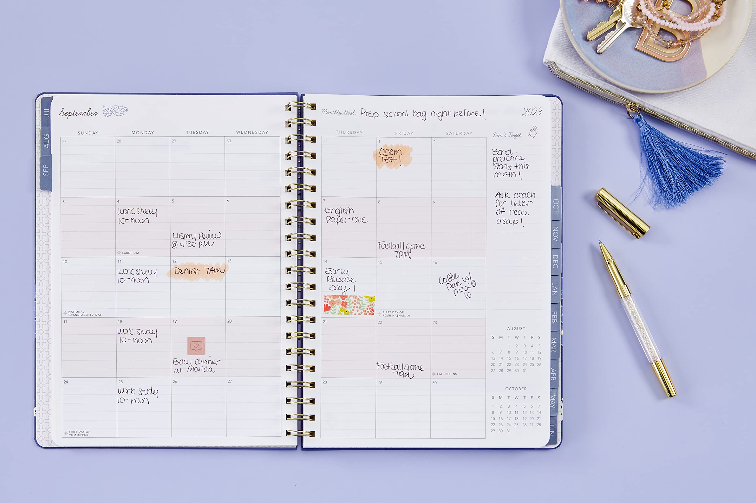 Southworth Academic Planner (July 2023-June 2024), 8.5" x 11", Whimsical Field, Premium 28#/105 gsm Paper, Twin Wire (92041)