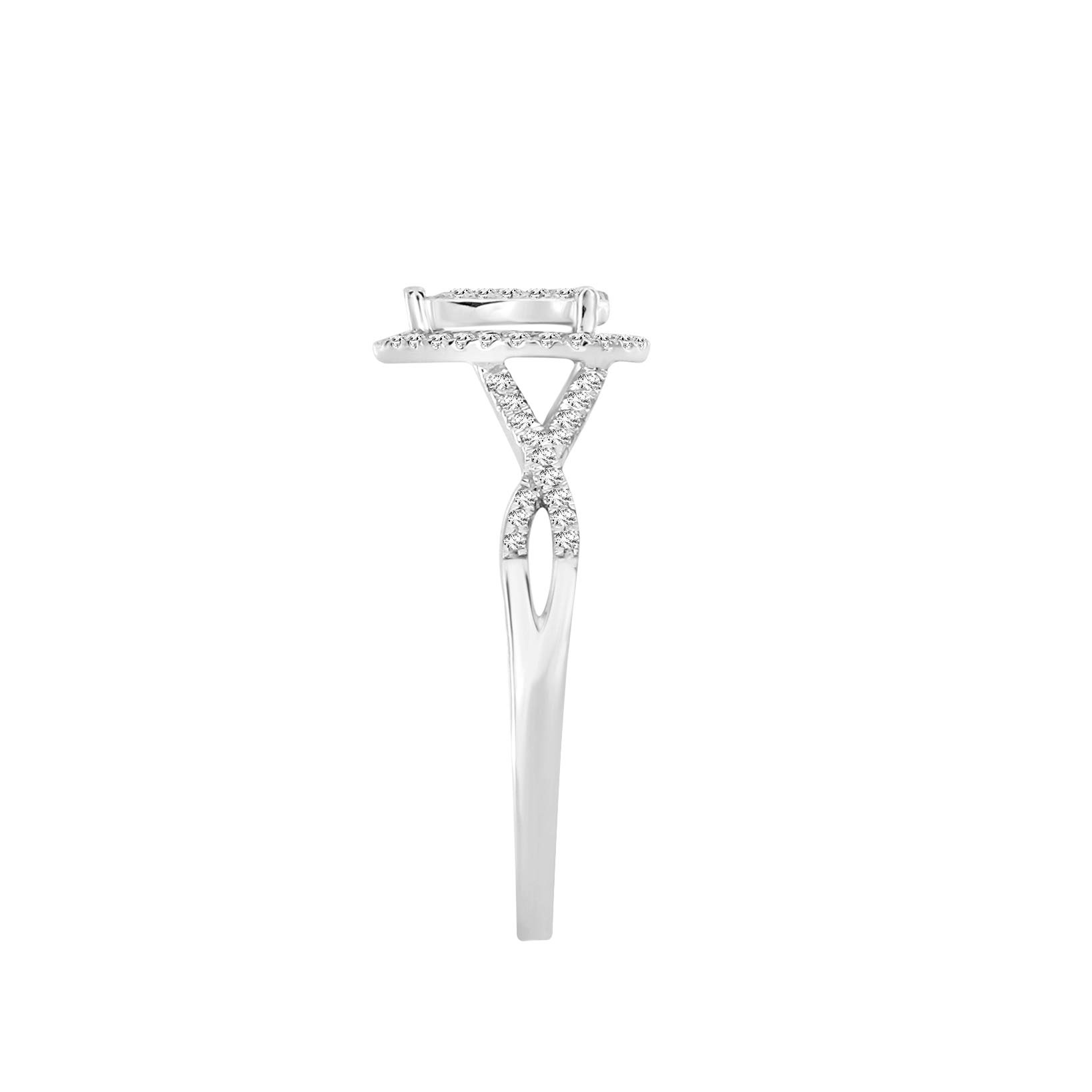 Eternal Bliss 1/4 cttw Round Natural Diamond Ladies Engagement Wedding Bridal Set in 10K Gold (white-gold, 8)