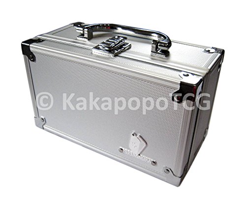 KakapopoTCG D3 Silver Metal Storage Carry Case Cube Trading Cards Deck Box Toploader TCG Protector Sleeve Card Game MTG Magic YGO Commander EDH FaB TCG PTCG