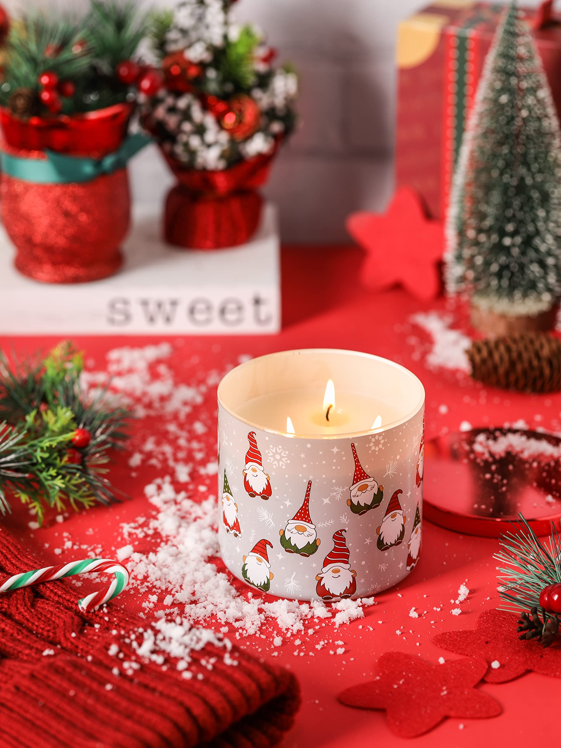 Christmas Candle, Xmas Cookies Scented Candle, Large 3 Wicks, 14 oz