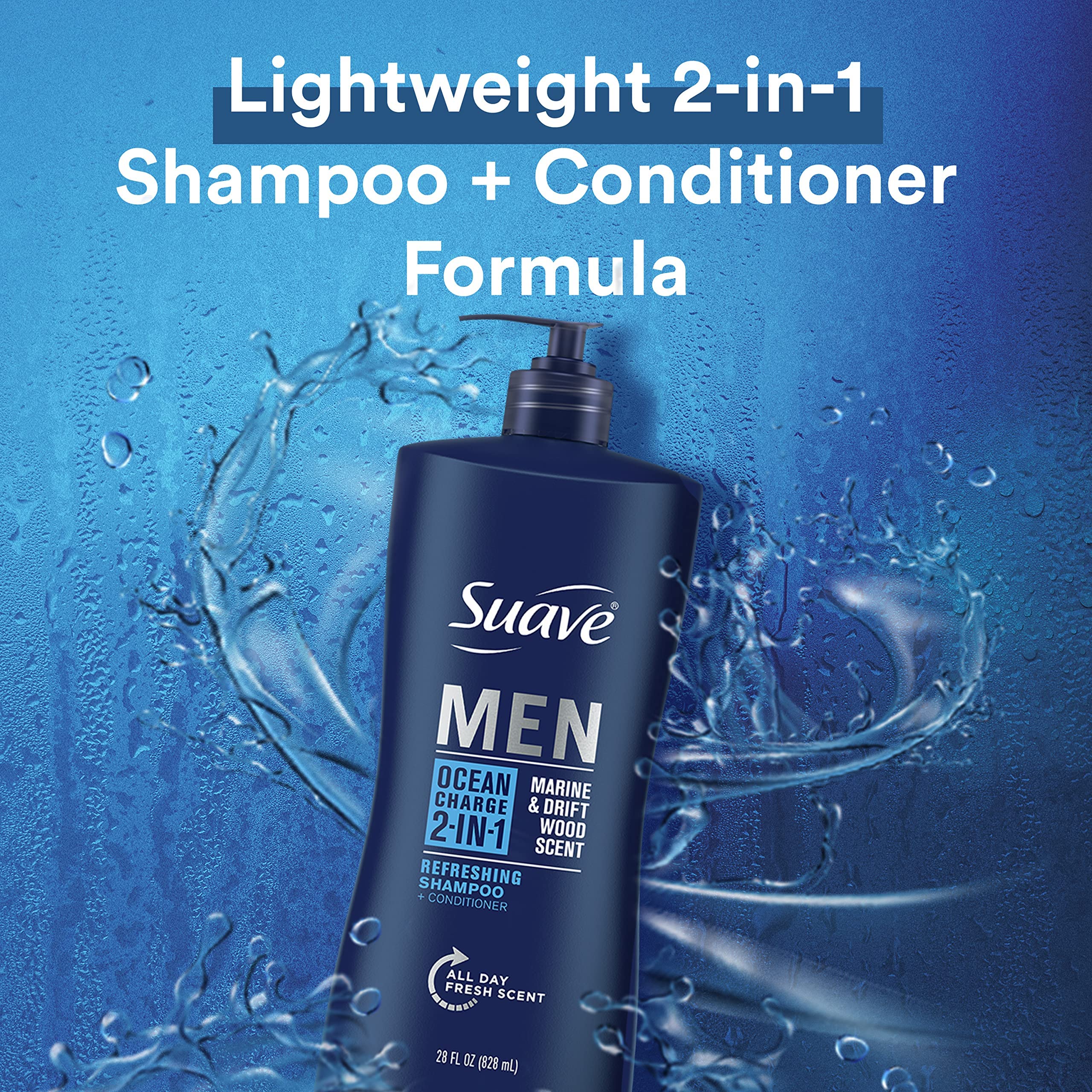 Suave 2 in 1 Shampoo and Conditioner Ocean Charge 28 oz