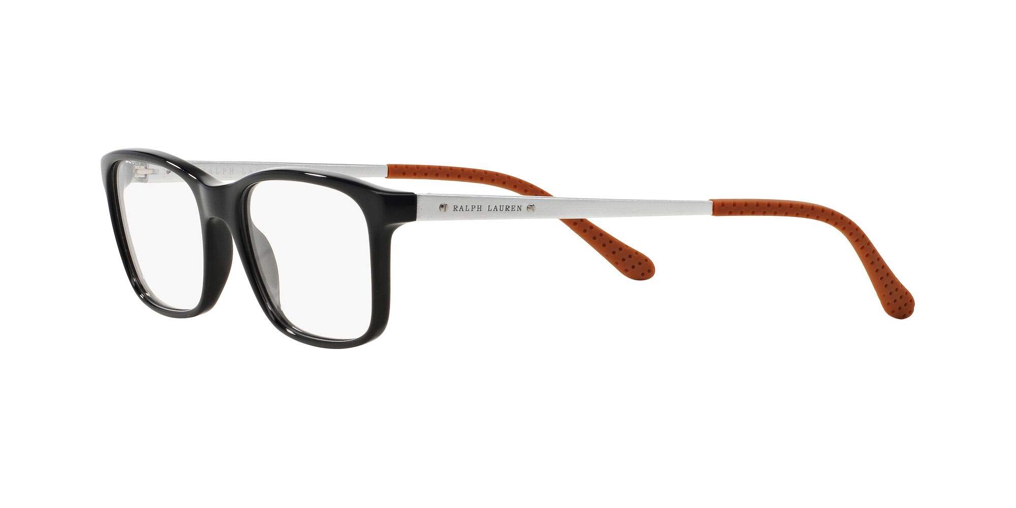 Ralph by Ralph Lauren Men's RL6134 Rectangular Prescription Eyewear Frames, Black/Demo Lens, 53 mm