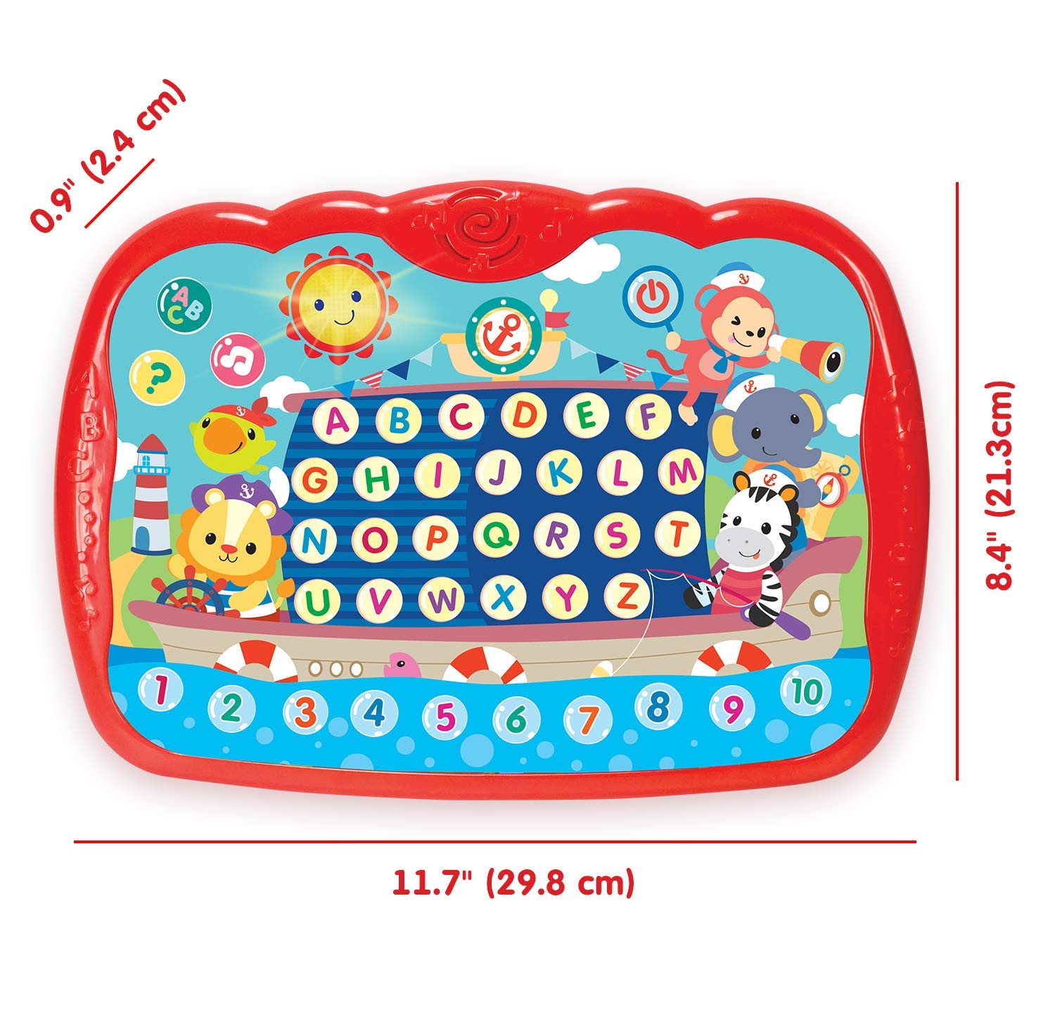 Learning Tablet for Toddlers 1-3 - Educational ABC Toy to Learn Alphabet, Number, Music & Words - Early Development Electronic Learning & Activity Game, Suitable for 1 2 3 Year Old Boys & Girls