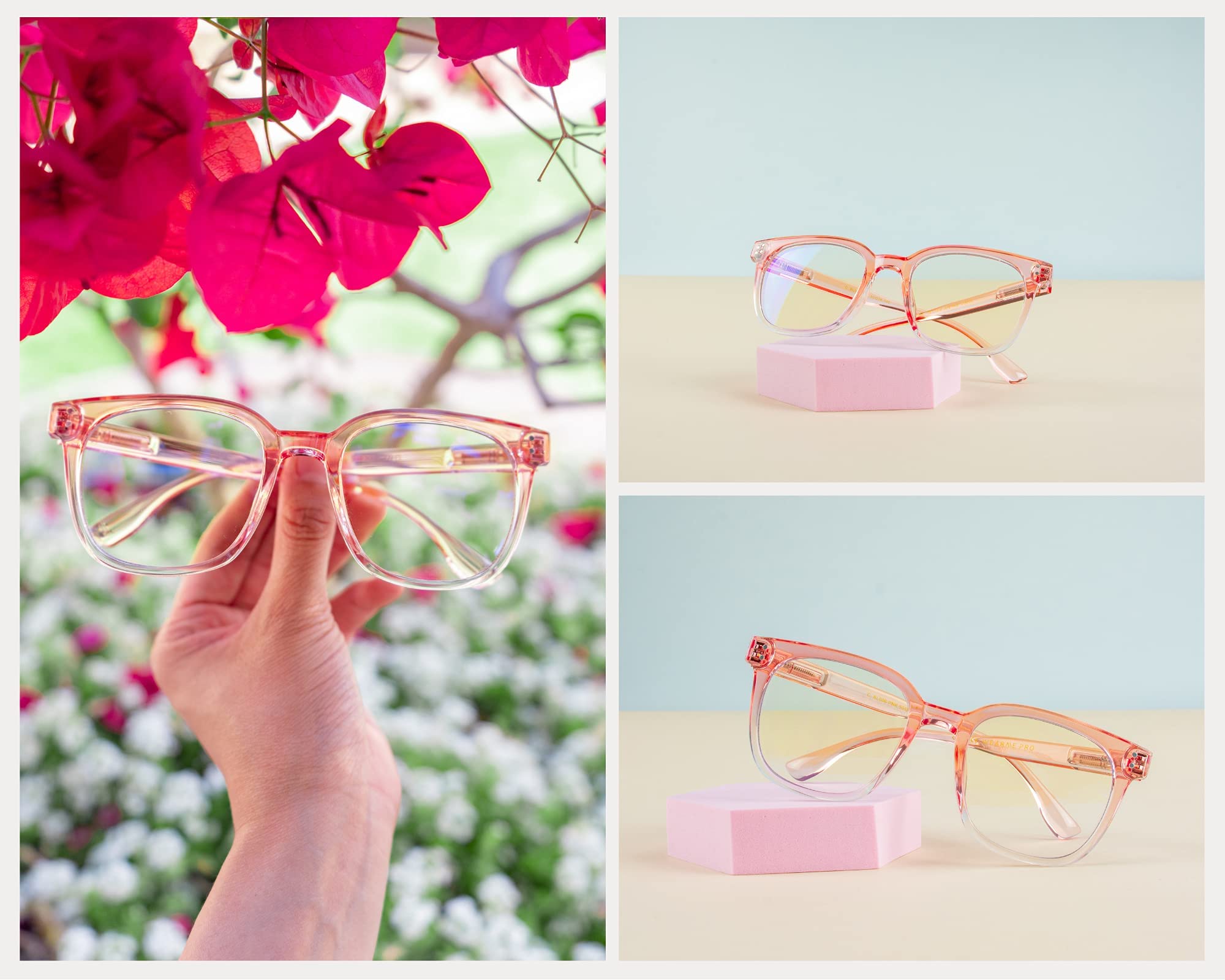 WearMe Pro - Square Oversized Women Elegant Classic Blue Light Screen Glasses (Blaze Tortoise)