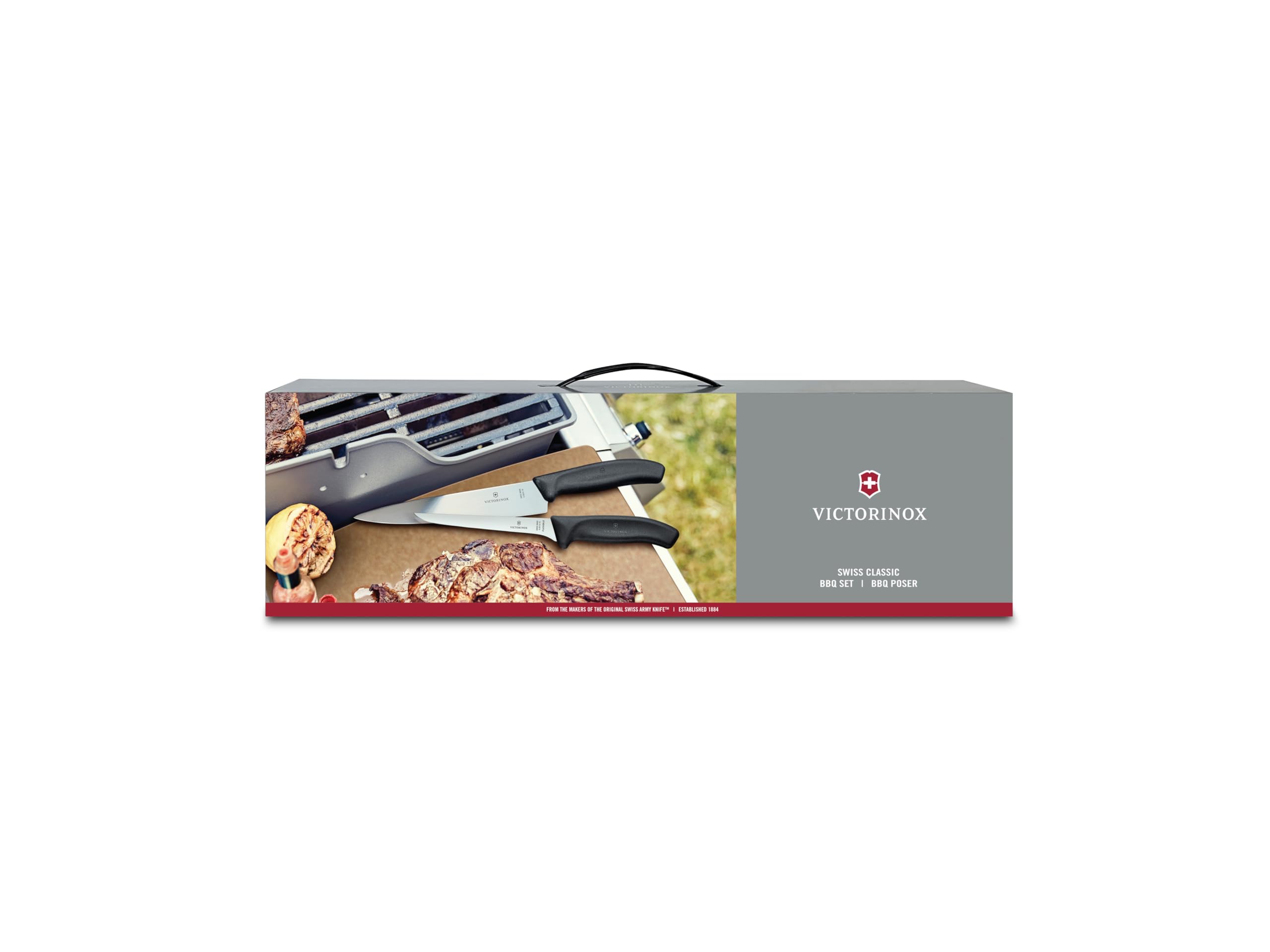 Victorinox Swiss Classic 7 Piece BBQ Cutlery Roll Set Black