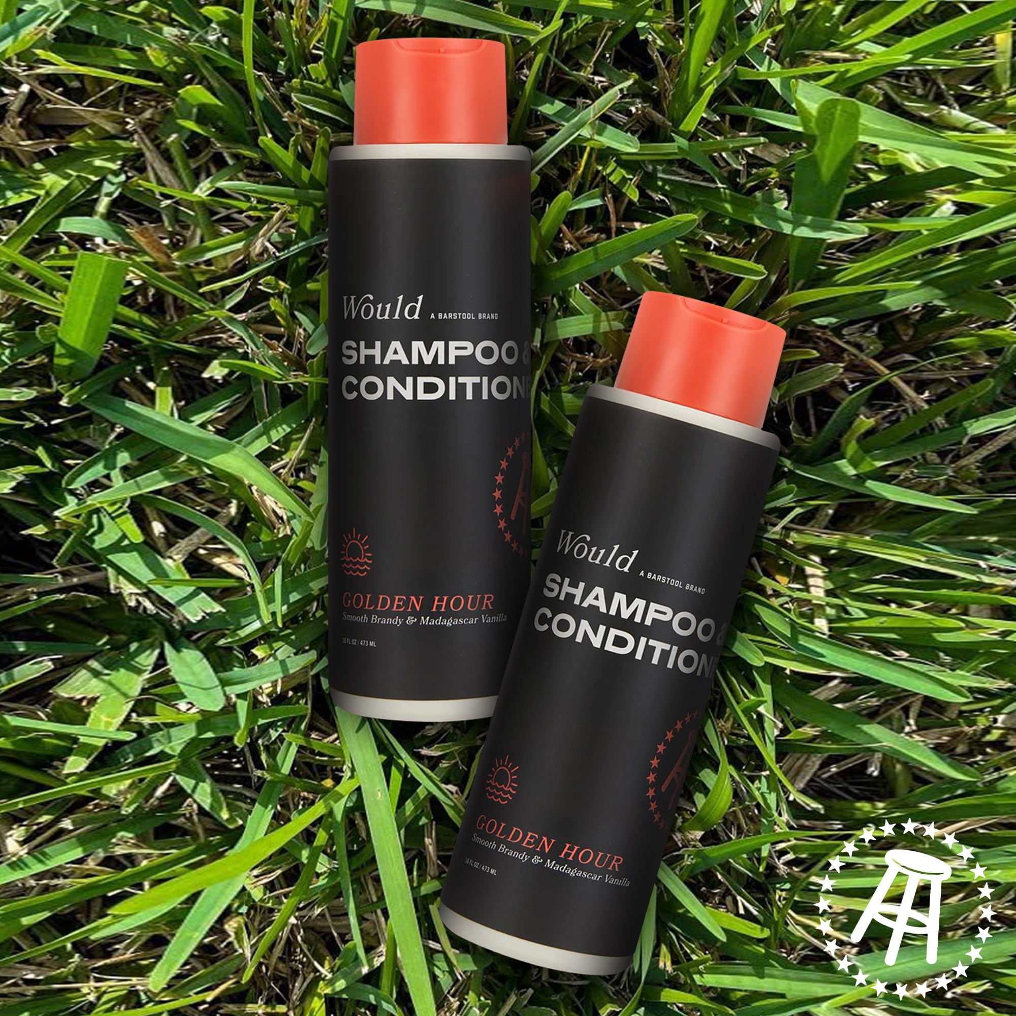 WOULD Men's 2-in-1 Shampoo & Conditioner - 16 Oz, Dual Action, Oakmoss & Pink Pepper Scent
