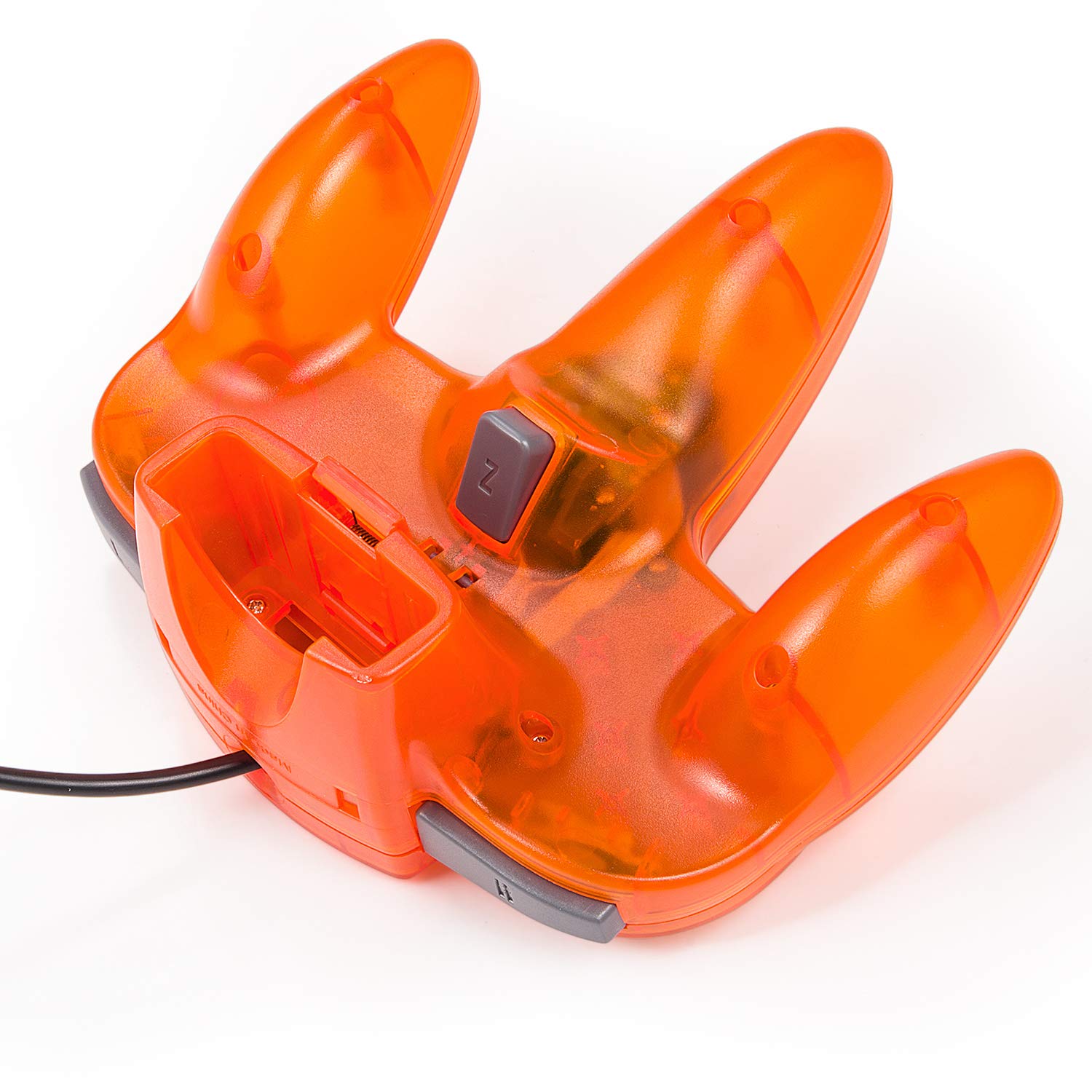 LUXMO PREMIUM Classic N64 USB Controller, USB N64 Gamepad Joystick PC Controllers for Windows PC Retro Pie (Clear Orange)