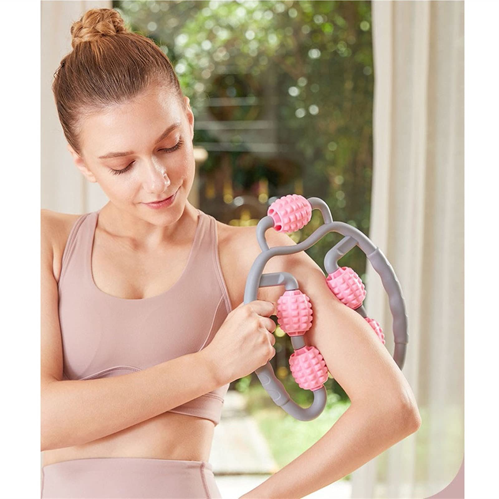 LUYIYI Leg Massager Roller Foam Roller Stovepipe Equipment Yoga Ring Clip Muscle Relaxer Calf Massage Surround Massage Stovepipe Ring