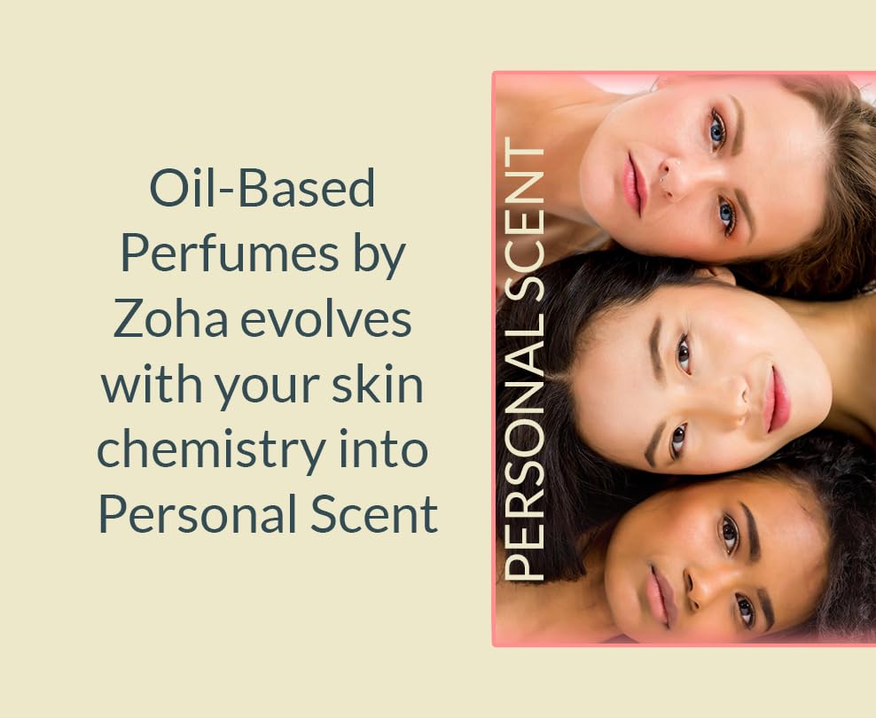 Zoha Jasmine Bloom Oil Perfume for Women & Men, Roll On Perfume Oil and Jasmine Perfume Spray, Alcohol Free Skin Moisturizing Jasmine Oil Perfume