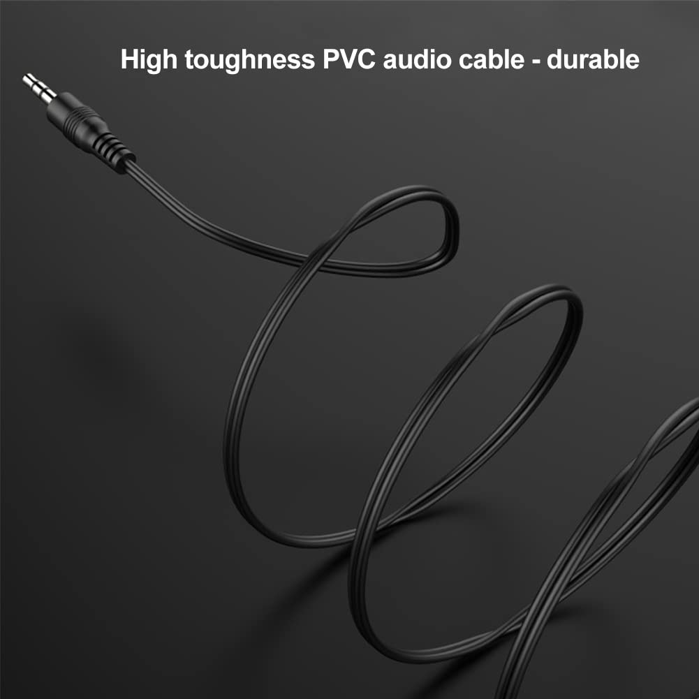 Wired Headset, 3.5mm Plug Noise Cancelling Stereo Gaming Headphones for Computer Telephone (Black)