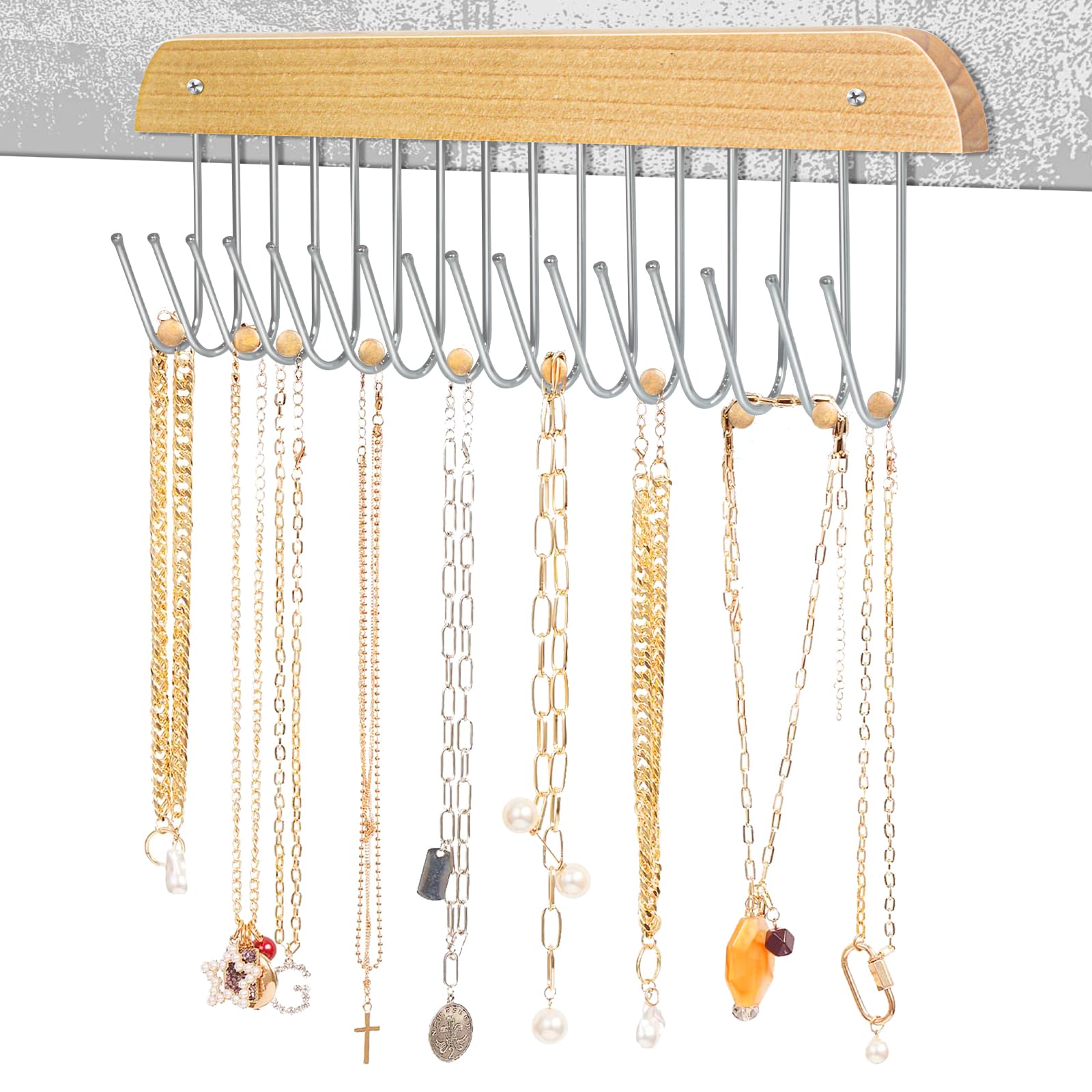 Jewelry Holder Organizer Wall Mount Necklace Holder Necklace Organizer, Hanging Jewelry Organizer