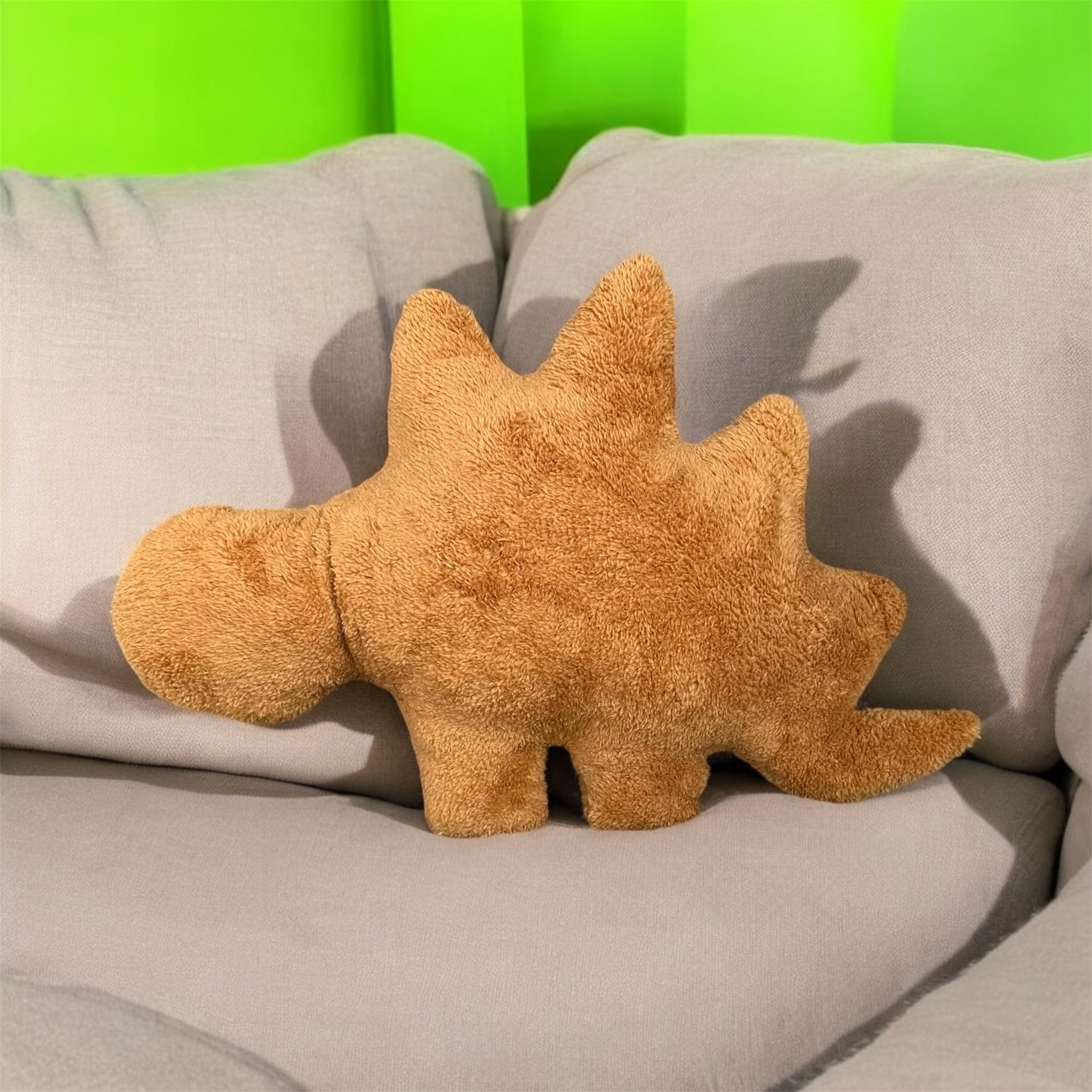 Svetlanium Dinosaur Nugget Plush Pillow - 13 * 18 inch Dino Chicken Nugget Stuffed Toy for Kids - Cute Room Decor, Fun Gifts (Stegosaurus)