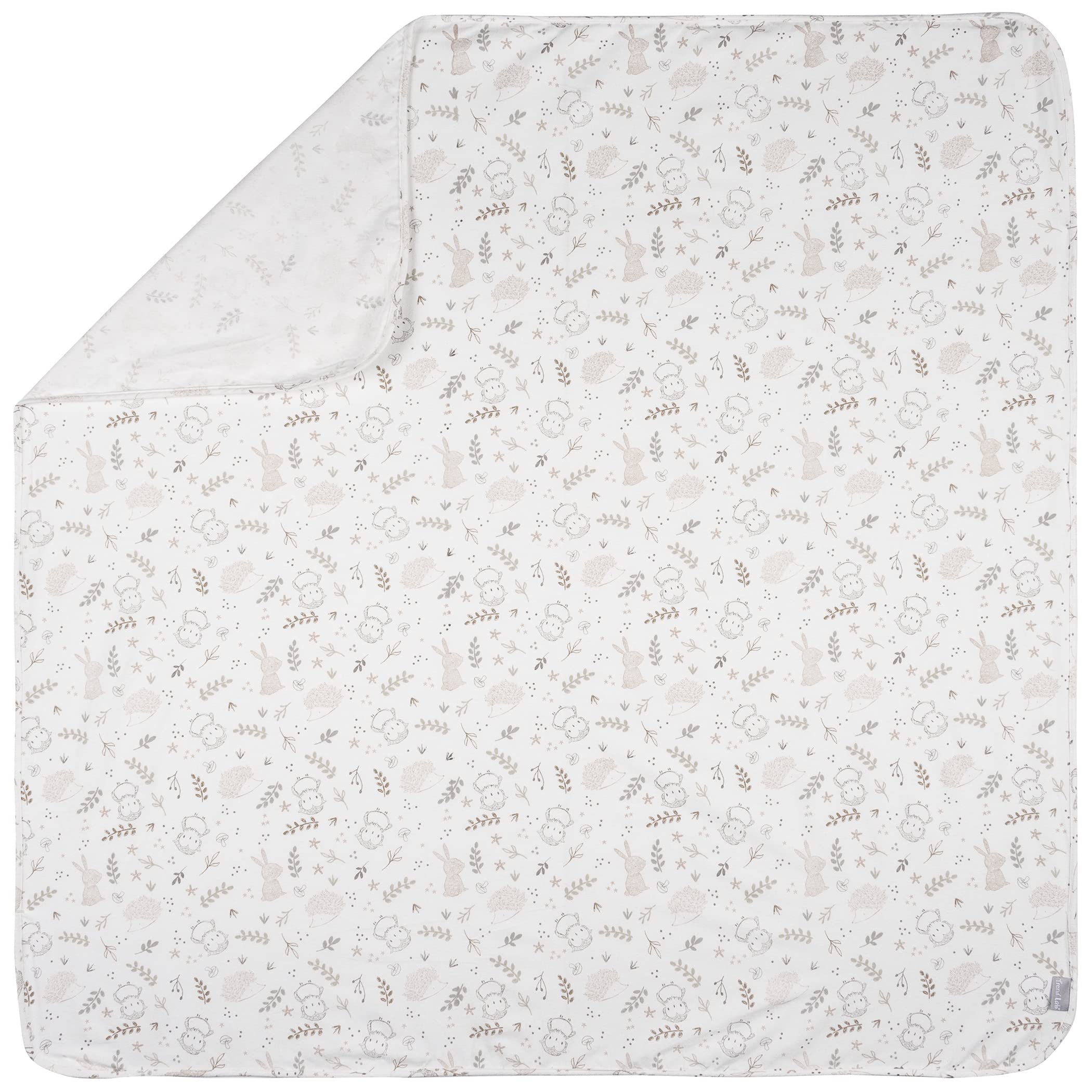 Trend Lab Woodland Friends Jumbo Flannel Swaddle Baby Blanket Cozy, Soft