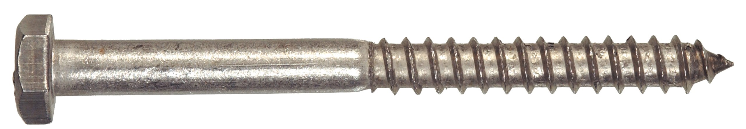 The Hillman Group 3650 1/4 By 2-1/2-Inch Lag Screw Stainless Steel, 5-Pack