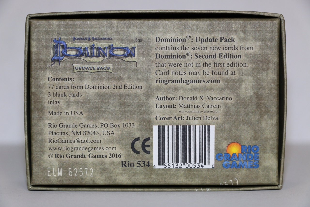 Rio Grande Games Dominion: 2nd Edition Board Game Update Pack for 156 months to 9600 months