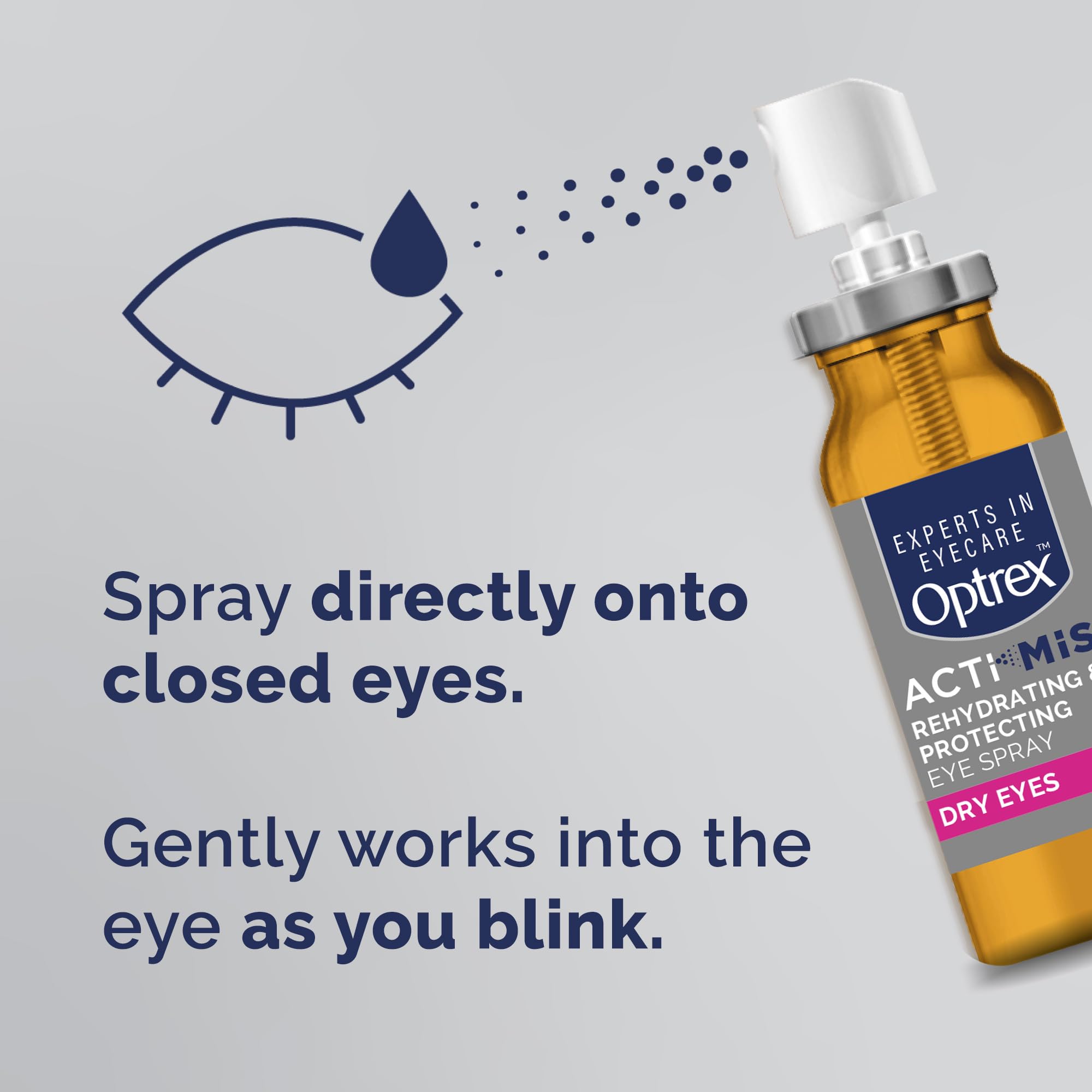 Optrex ActiMist 2in1 Eye Spray for Dry + Irritated Eyes 0.34oz (10ml)