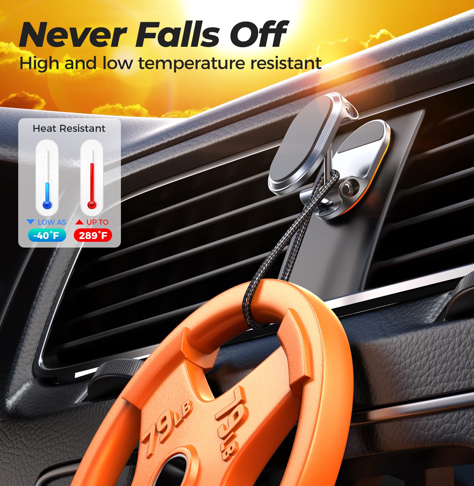Oxbot Dashboard Mount-2022 Magnetic Phone Mount for Car 360 Degree Adjustable Universal with All Devices 6 Strong Magnets Cell Phone Holder for Car