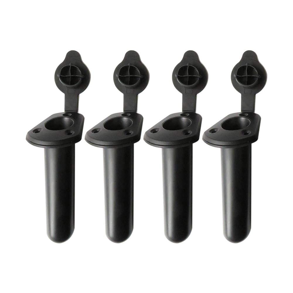 NGHTMRE 4X Fishing Road Holder w/Cap Cover PC+ABS Polyurethane for Kayak Pole Deck