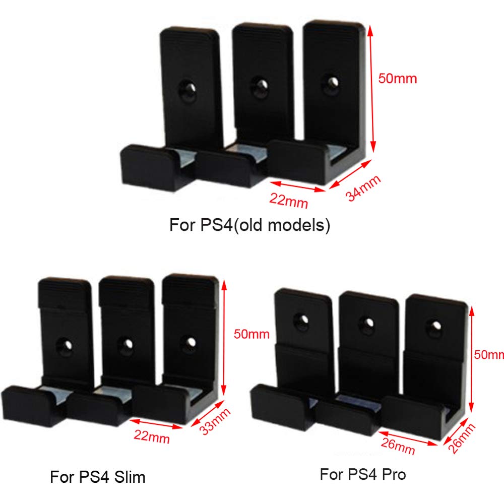 New Game Storage Set Bracket Wall Mount Console Stand Controller Holder Host Rack(1 set-For PS4(old models),white)