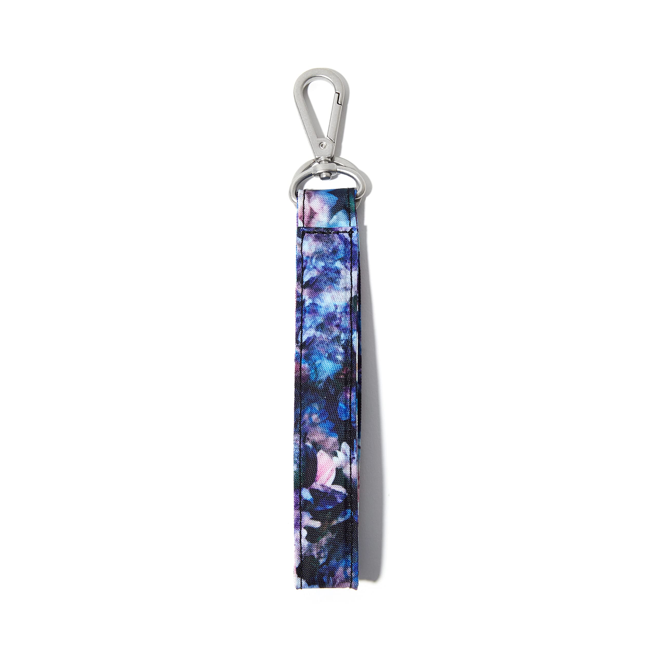 Baggallini Womens Wristlet Key Chain, Black Cheetah Emboss