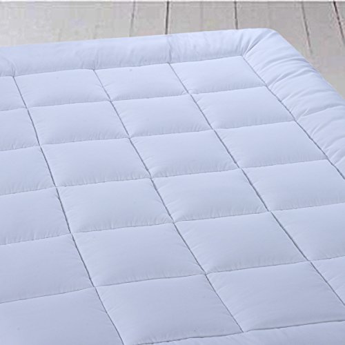 Royal Plush Mattress Topper, California King, 2 Inches Hypoallergenic Overfilled Down Alternative Anchor Bands Mattress Topper