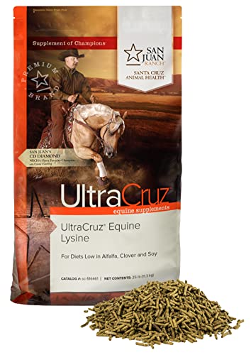 UltraCruz Equine Lysine Supplement for Horses, 25 lb, Pellet (200 Day Supply)