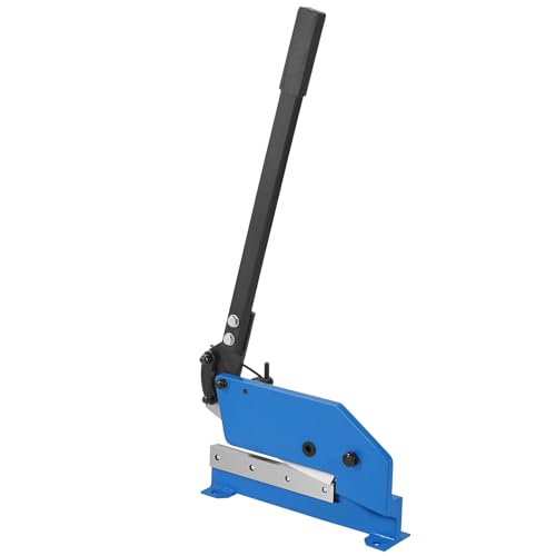 VEVOR Hand Plate Shear 8", Manual Metal Cutter Cutting Thickness1/4 Inch Thick Max, Metal Steel Frame Snip Machine Benchtop 7/16 Inch Rod, for Shear Carbon Steel Plates and Bars , Blue