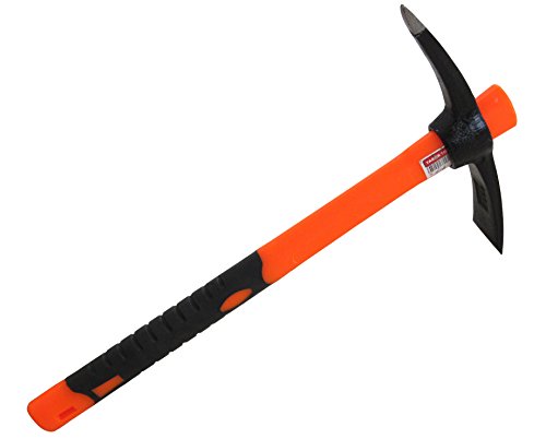 TABOR TOOLS Pick Mattock with Fiberglass Handle, Garden Pick, Great for Loosening Soil, Archaeological Projects, and Cultivating Vegetable Gardens or Flower Beds. J62A. (Small 15 Inch) 