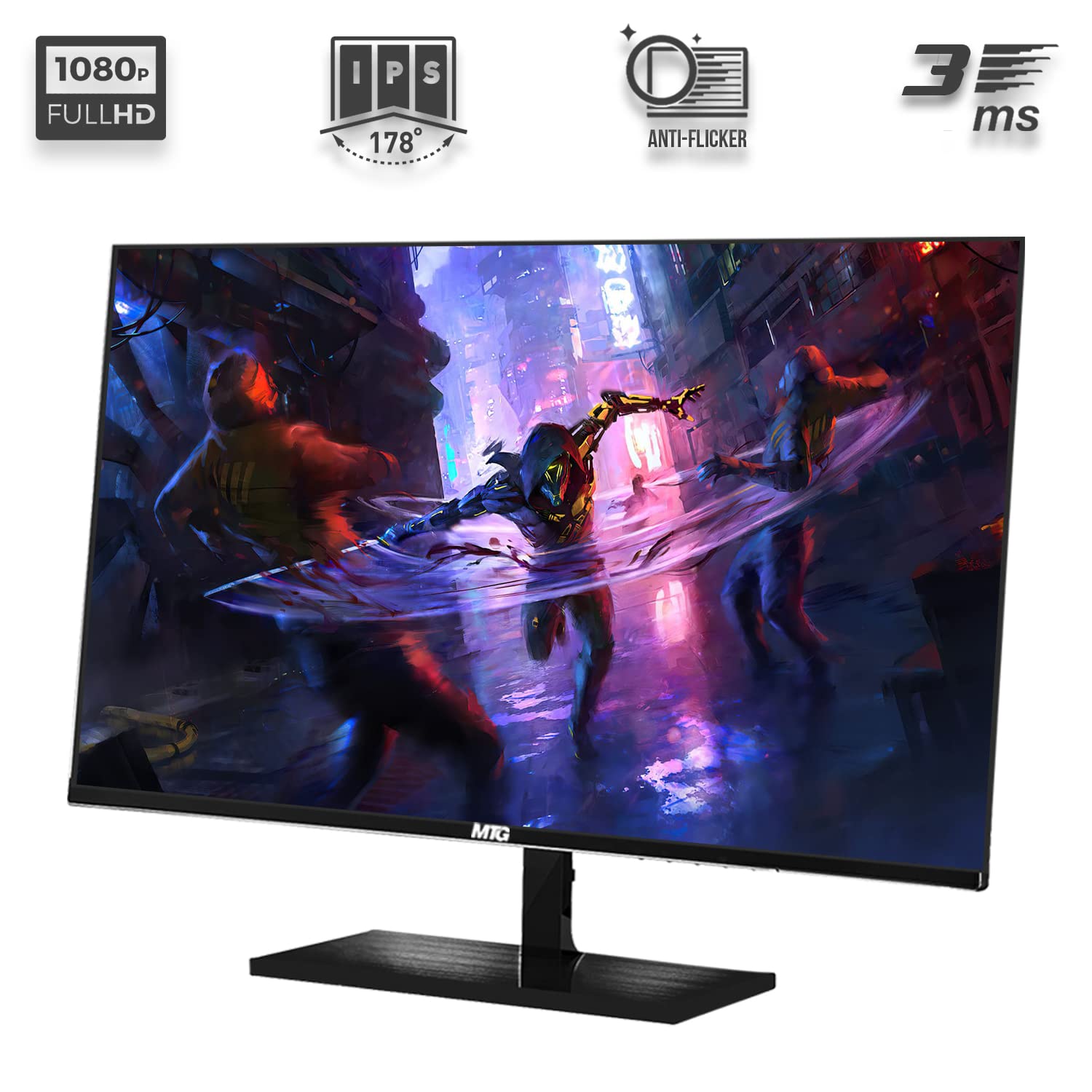 TechMagnet Computer Desktop PC, Intel Core i7, Siwa 8, 16GB RAM, 128GB SSD Boot + 2TB HDD, New MTG Dual 24 Inch Monitor, Gaming Kit with Webcam, WiFi, Win 11 Home (Renewed)