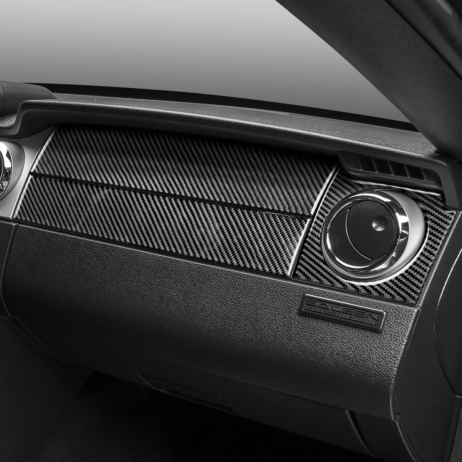 Car Copilot Air Vent Panel Sticker Decal Carbon Fiber Interior Trim Cover for Ford Mustang GT 2005 2006 2007 2008 2009 S197 Accessories