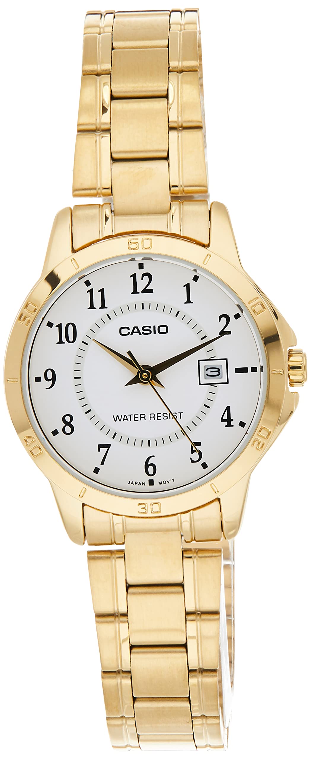 Casio Women's LTP-V004G-7B Gold Ion Plated Stainless Steel Band Analog Watch
