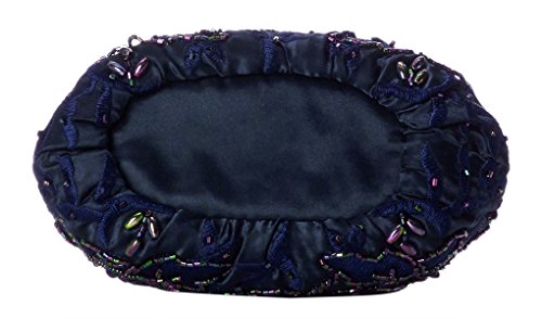 Women's Vintage Elegant Beaded Evening Clutch Bag Prom Party Handbag Rose Purse
