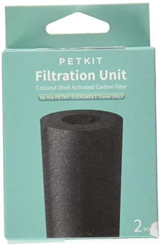 PETKIT Eversweet Travel 'One Touch' Filtered Carbonated Handheld Pet Dog Cat Water Feeder, Replacement Filters (3 Pack), One Size,Black