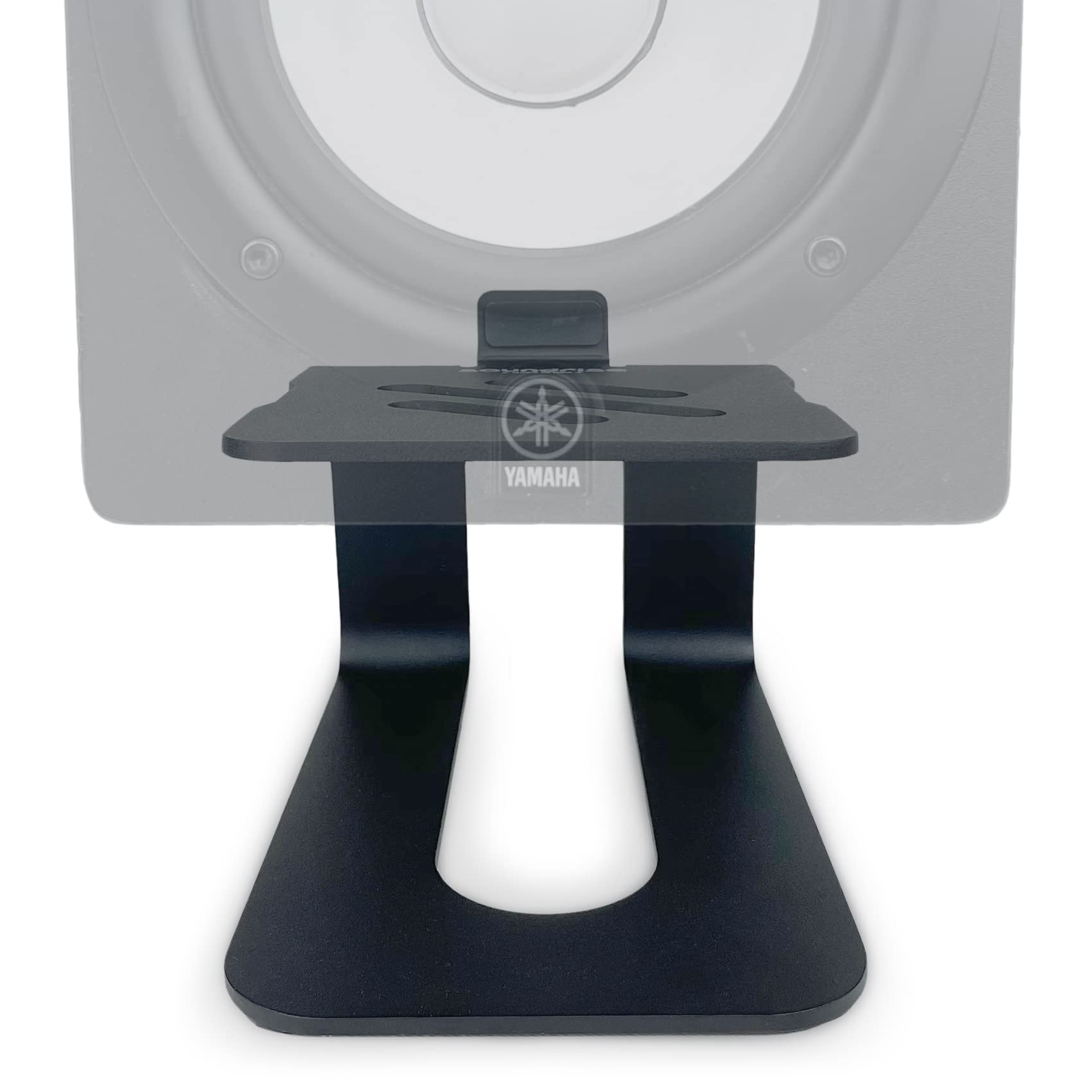 Soundrise PRO5 Studio Monitor Stands - Pair, Black, Desktop/Table, Heavy Duty, for Bookshelf Speakers, Sonos Play Five, Yamaha HS5 - Decouples, Dampens Vibration - Made in USA