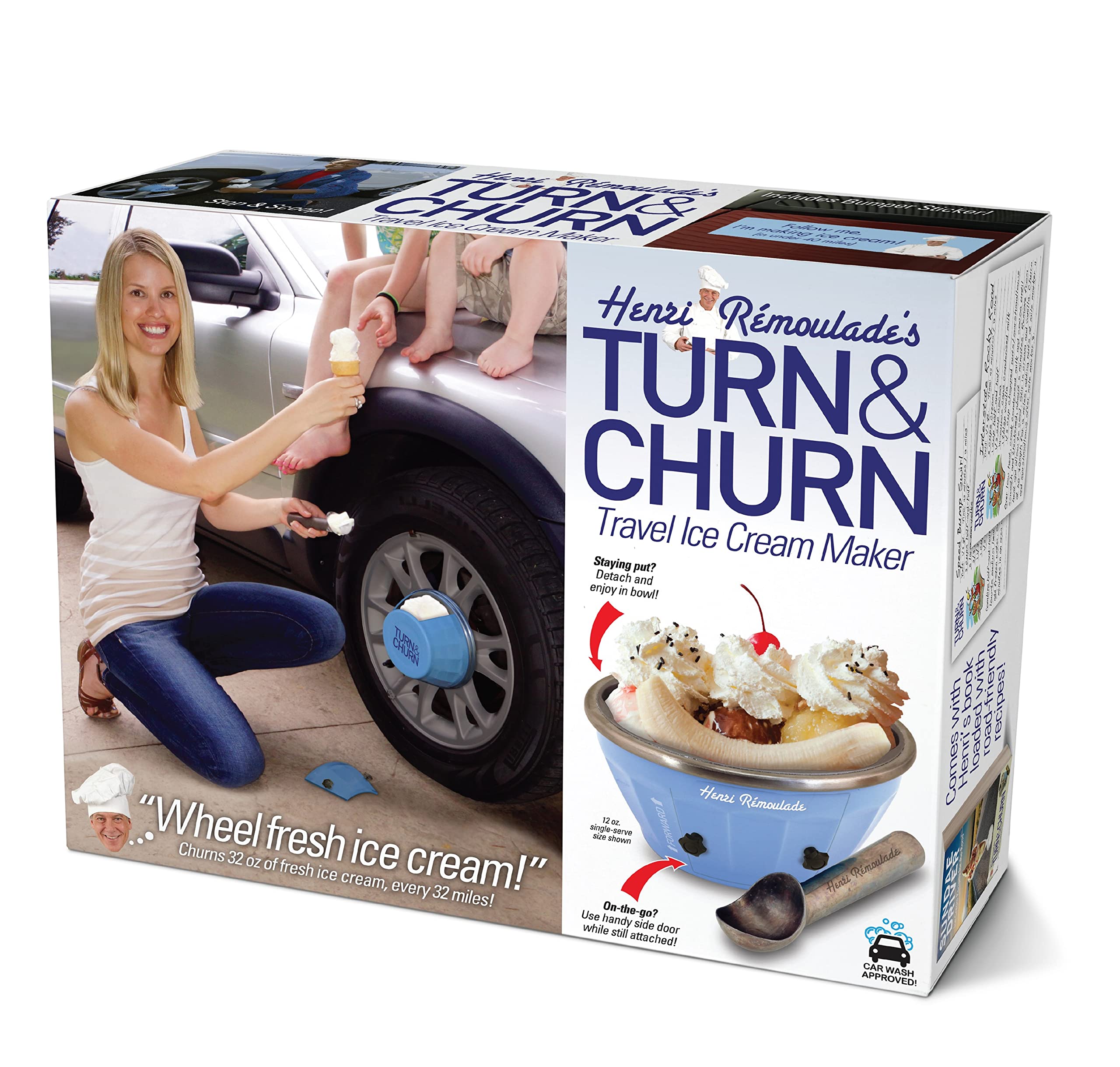 Prank-O Turn & Churn Gag Gift Empty Box, Birthday Gift Box, Wrap Your Real Present in a Convincing and Funny Fake Gift Box, Practical Joke for Birthday Presents, Holidays, Parties