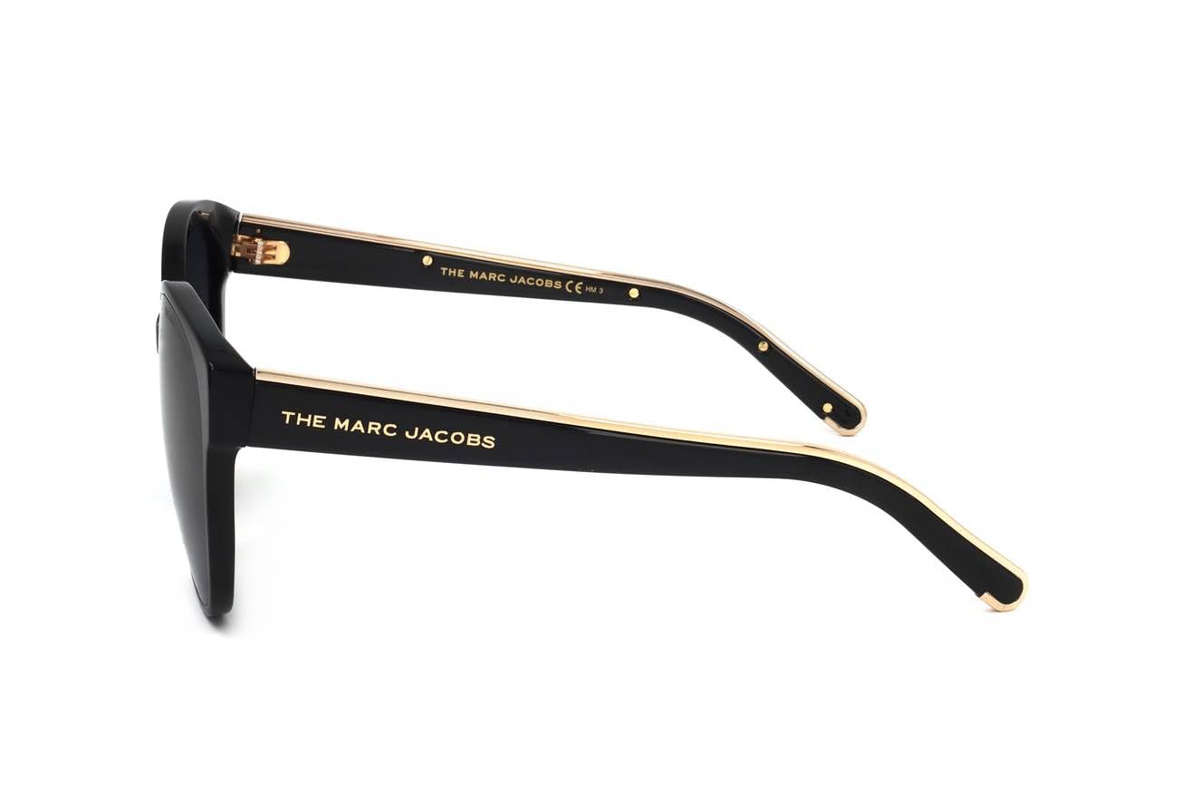 Marc Jacobs Women's Marc 452/F/S Square Sunglasses, Black/Gray Shaded, 61mm, 13mm
