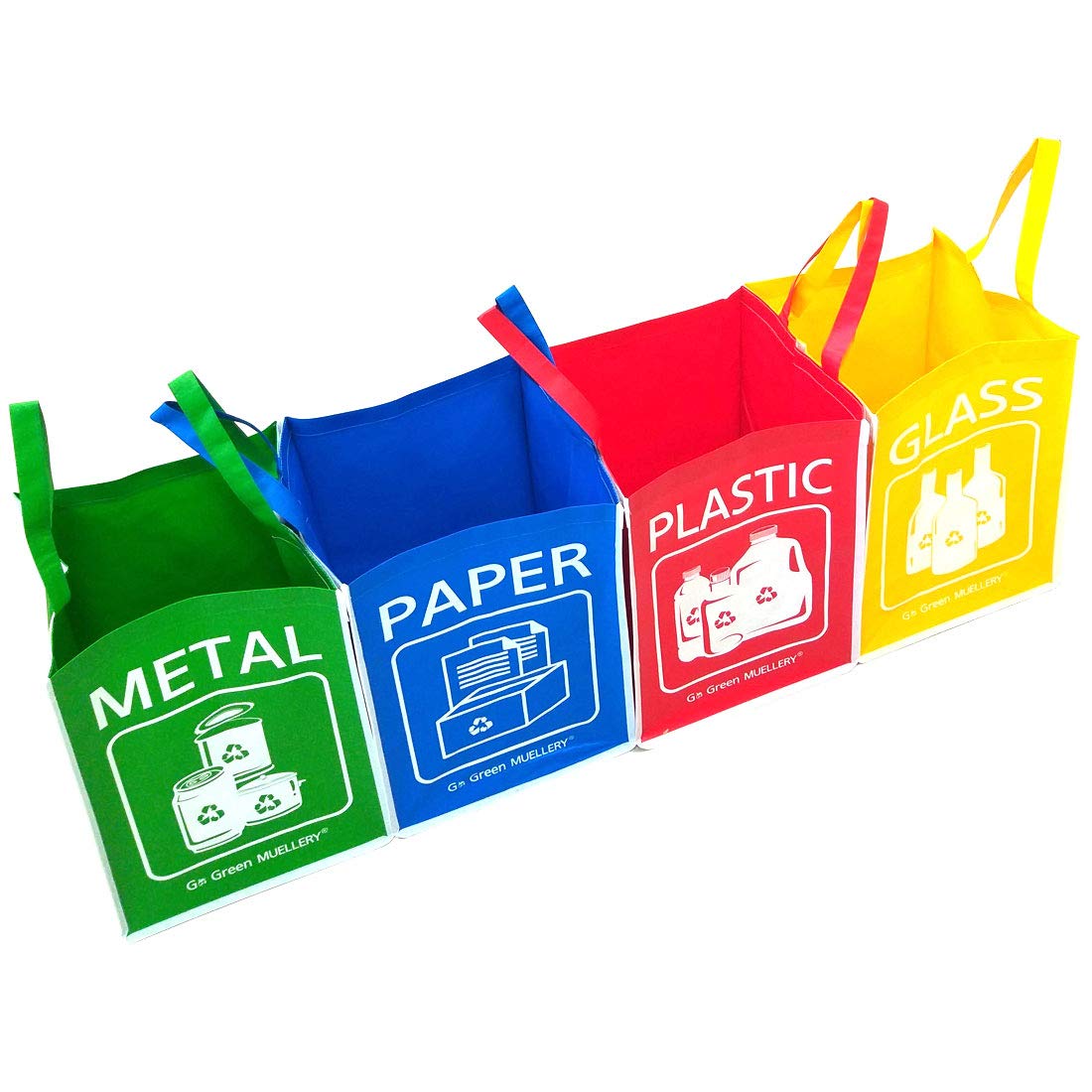 GARASANI 4 Pack Waterproof Separate Recycle Bag Waste Baskets (D Type)