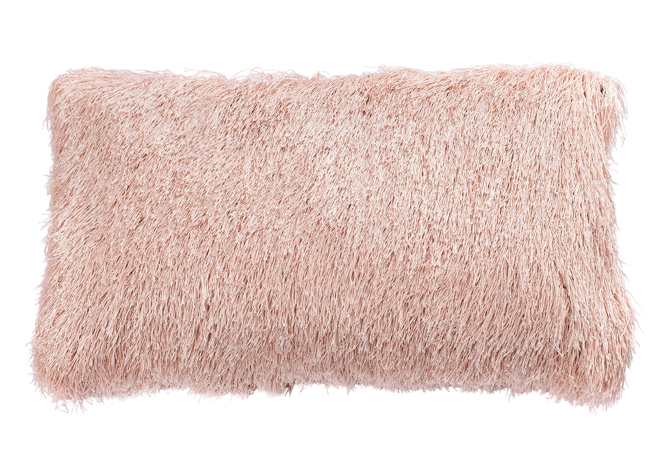 Safavieh Soleil Indoor/Outdoor Shag Throw Pillow, 14"x24", Blush