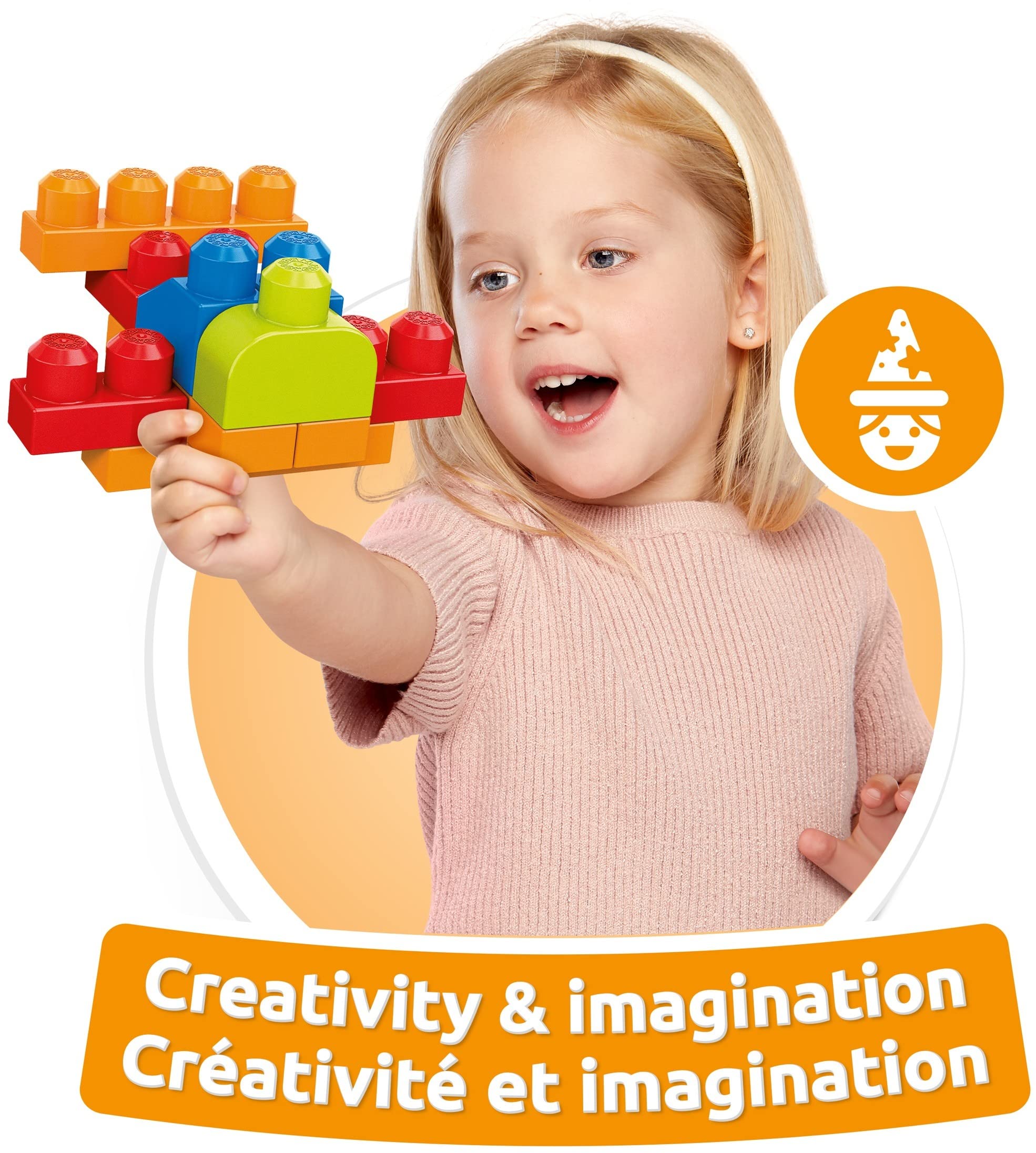 MEGA BLOKS Fisher-Price Toddler Building Blocks Toy Set, Build ‘n Create with 250 Pieces, Ages 1+ Years