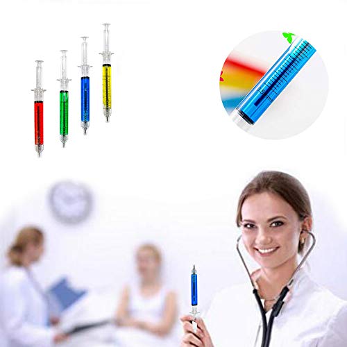 SunAngel 4 Syringe Pens + 6 Pill Pens + 6 Syringe Highlighters Fluorescent Needle Watercolor Pen (16 PCS)