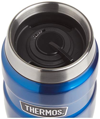 THERMOS Stainless King Vacuum-Insulated Travel Tumbler, 16 Ounce, Electric Blue