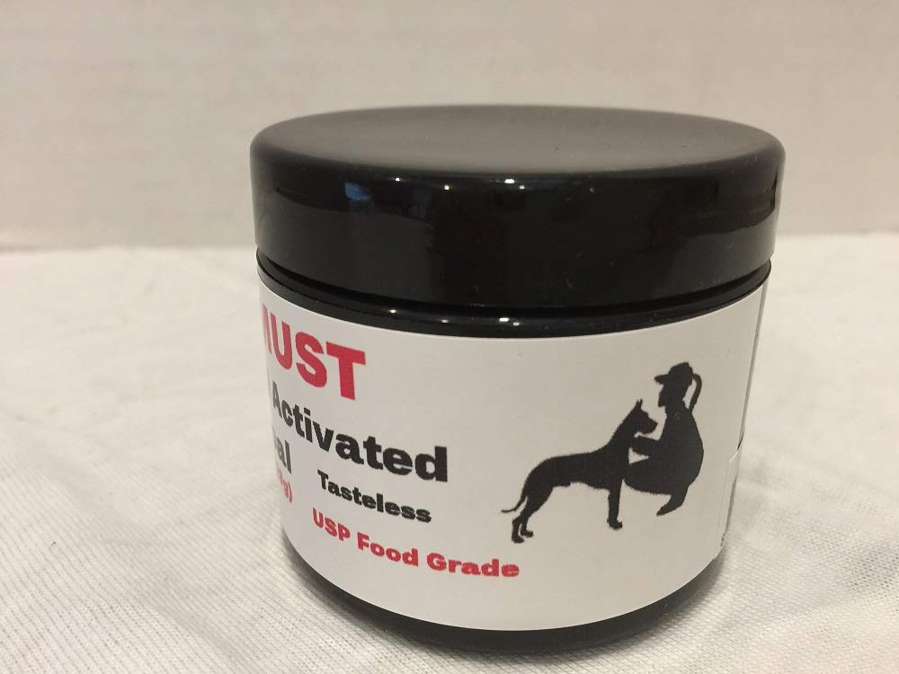 DOGSAMUST All Natural Coconut Shell Activated Charcoal for Dogs 1 oz Powder