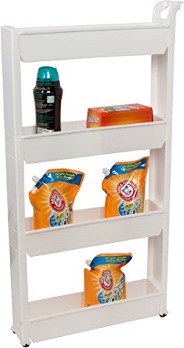 Trademark Innovations 21" x 4.7" Wide Slim Slide Out Storage Tower for Laundry, Bathroom, or Kitchen