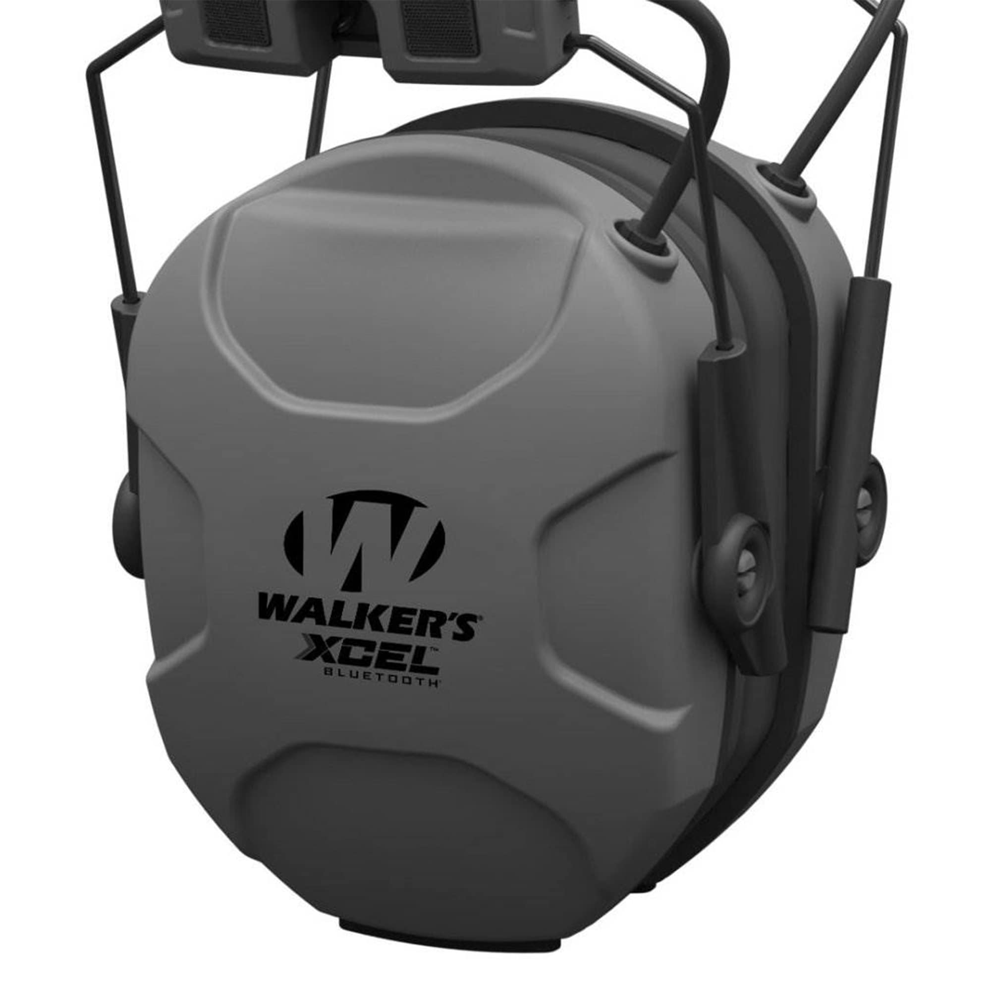 Walker's XCEL 500BT Electronic Active Shooting Hearing Protection & Enhancement Earmuffs w/ 4 Listening Modes & Bluetooth Connectivity, Gray (2 Pack)